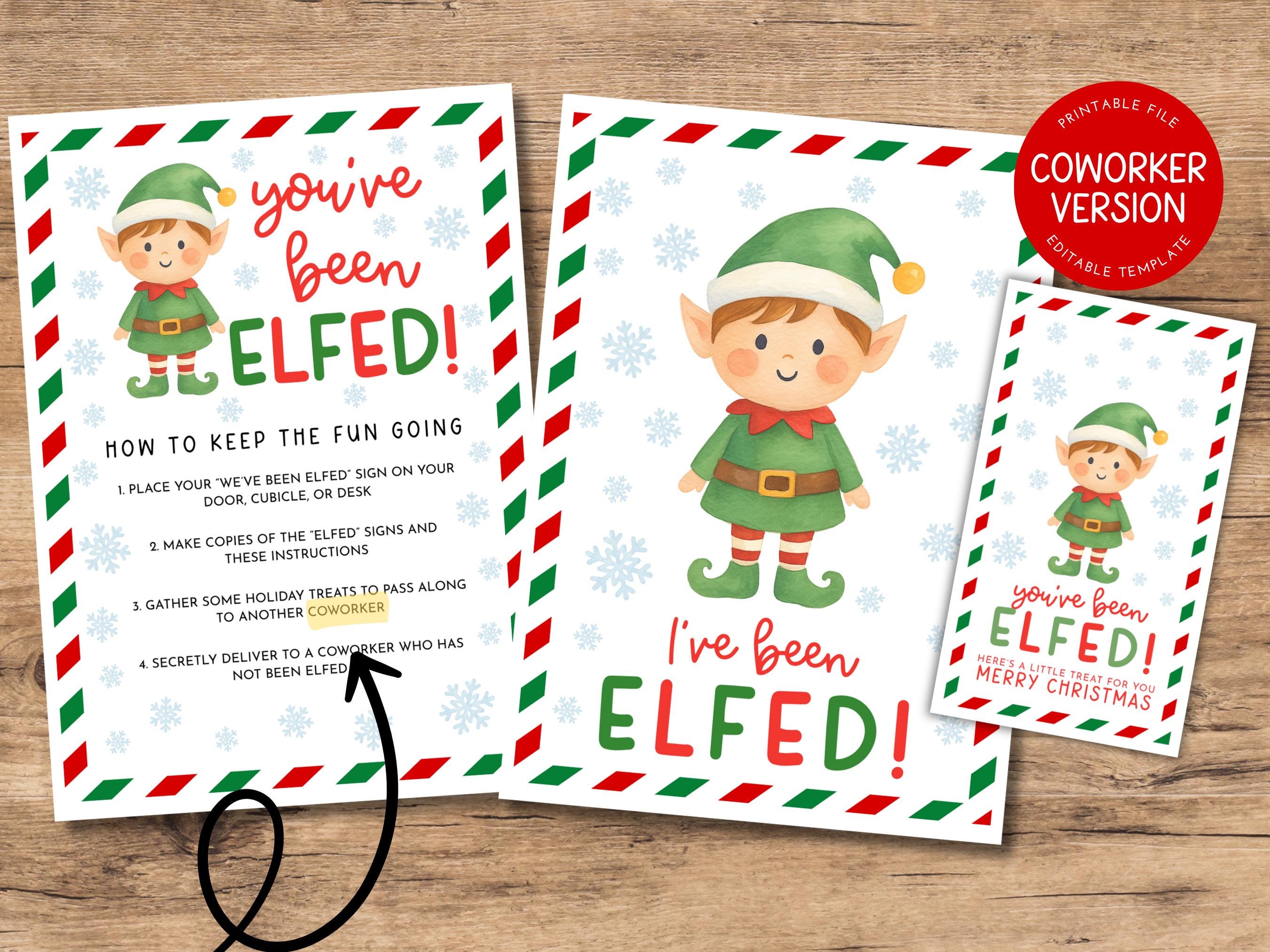 Printable Christmas Elfed Kit, Instant Download Templates, You've Been ...