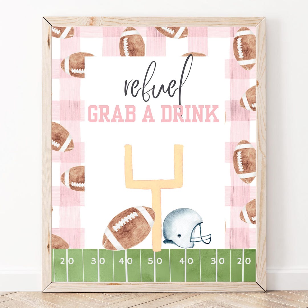 Football Birthday Party Sign, Football Sign, Football Party, Printable ...