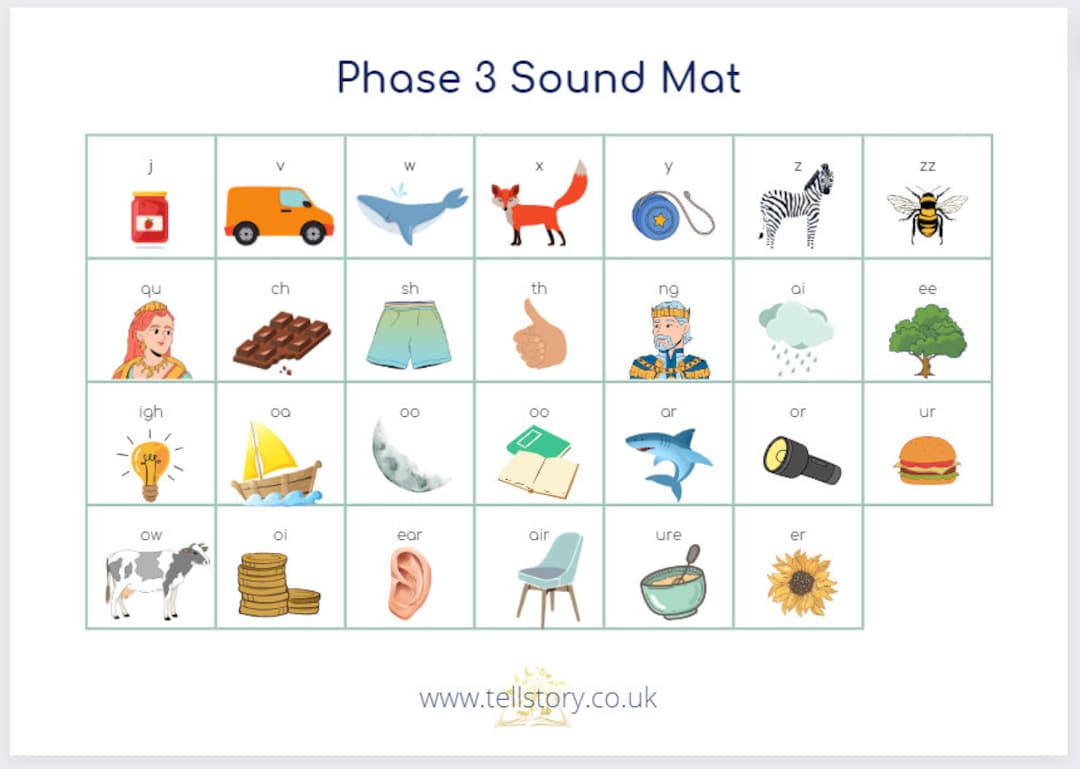 Phase 3 Phonics Mat - Etsy