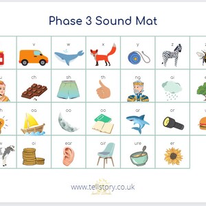 Phase 3 Phonics Mat - Etsy