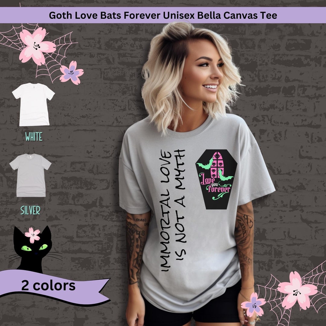 Goth Romance Shirt, Love Bats Shirt, Spooky Coffin T Shirt, Unisex ...