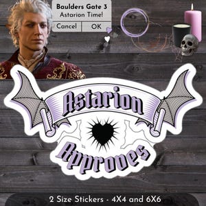 Astarion Approves Sticker Baulders Gate 3 Dnd Gamer Gift Planner ...