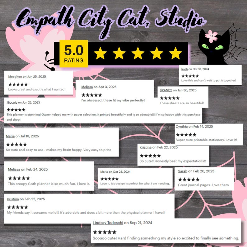 Goth Planner Printable • Witchy Stationery • Pastel Gothic Makeup Mood ...