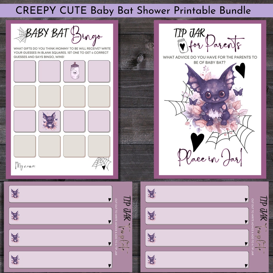 Gothic Baby Shower Printables Spooky Cute Baby Shower Bundle Halloween ...