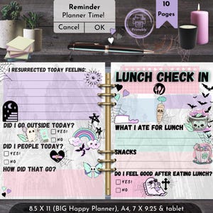 Summer Goth Daily Self Care Tracker Creepy Cute Pastel Planner ...