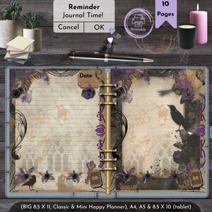 Gothic Rose Hardcover Goth Journal, Dark Victorian Floral Notebook ...