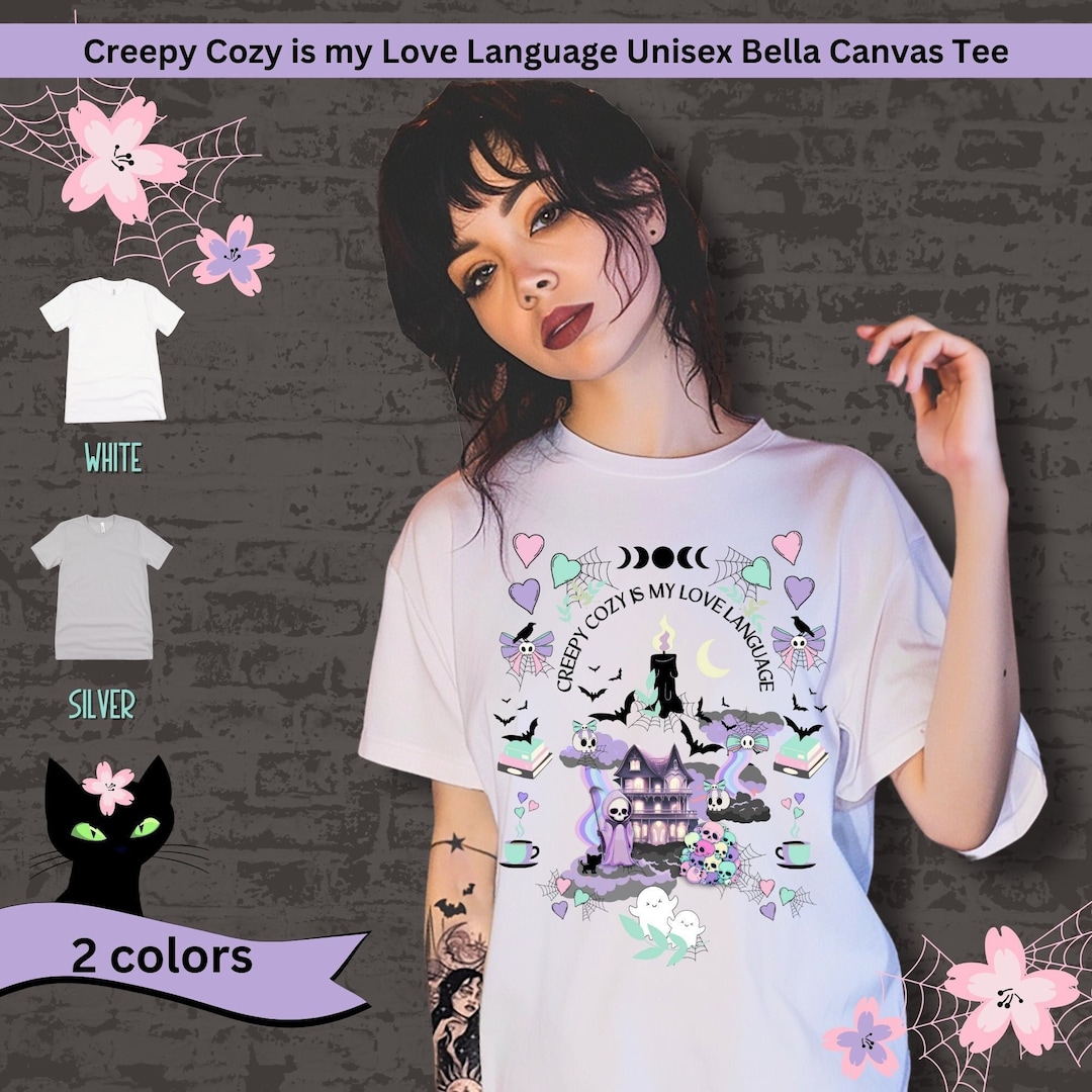 Pastel Goth T Shirt Halloween Summerween Cottage Core Emo Witchy ...