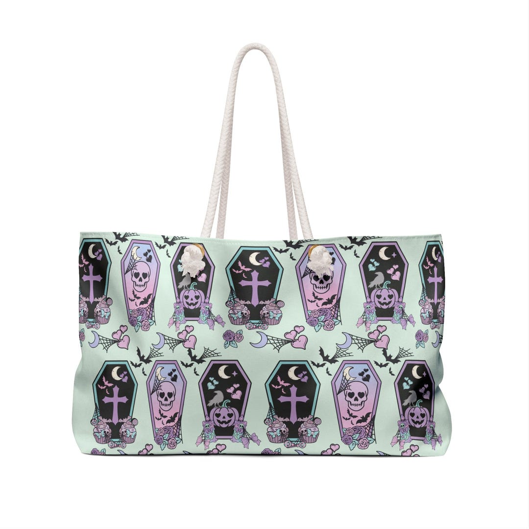 Pastel Goth Bag, Creepy Cute Weekender Bag, Spooky Travel Bag ...