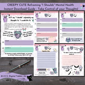 Pastel Goth Stress Guide | Alt Mental Health Reframe Thoughts ...