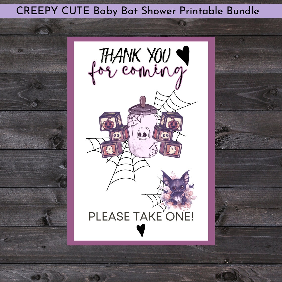 Gothic Baby Shower Printables Spooky Cute Baby Shower Bundle Halloween ...