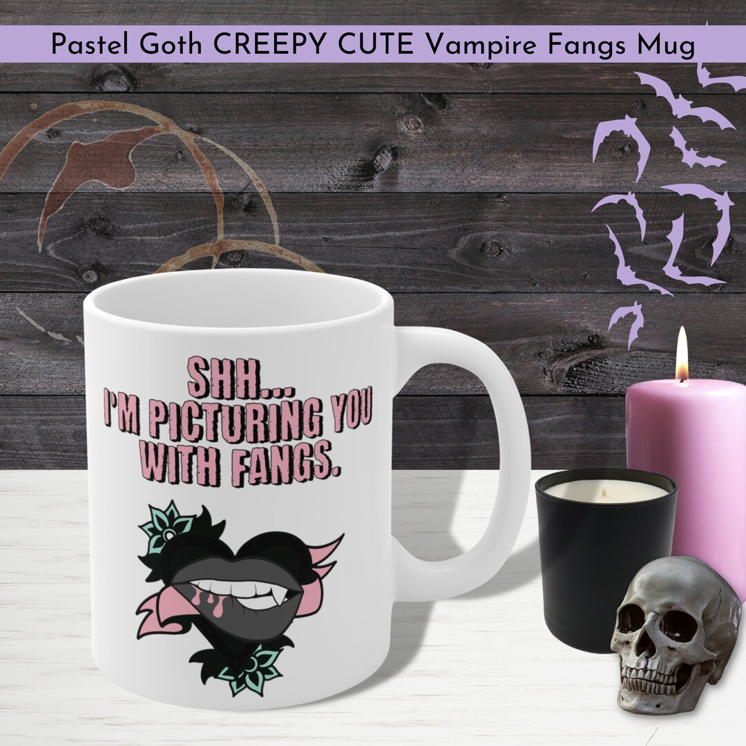 Pastel Goth Coffee Mug Pink Halloween Mug Creepy Cute Mug - Etsy