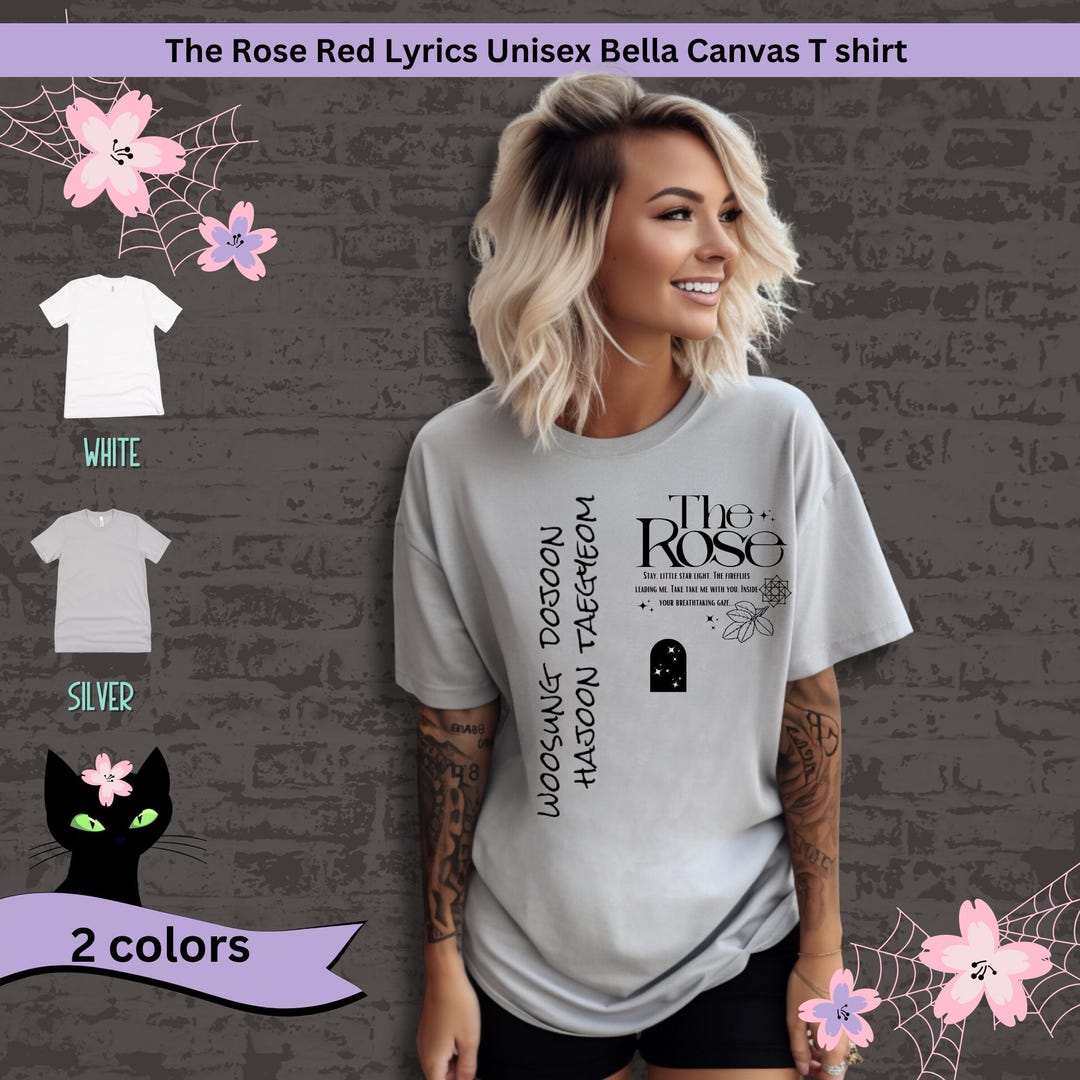 The Rose Kpop Shirt Black Rose Merch Tee Woosung Dojoon Taegyeom Hajoon ...