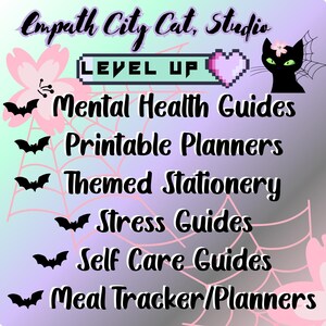 Summer Goth Daily Self Care Tracker Creepy Cute Pastel Planner ...