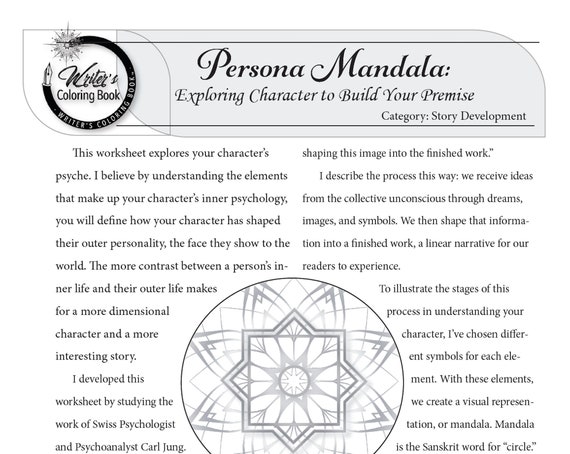 The Persona Mandala Worksheet - Etsy