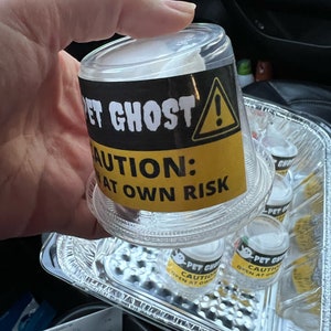 Warning Label for Pet Ghost Treat - Etsy