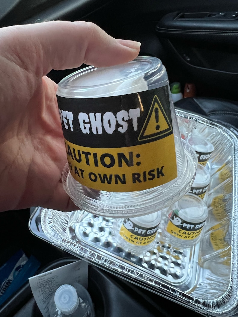 Warning Label for Pet Ghost Treat - Etsy