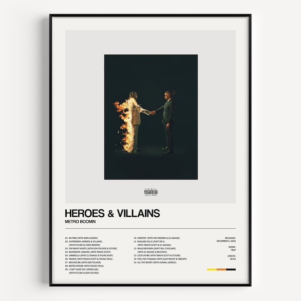 Heroes and Villains Album Cover - Etsy