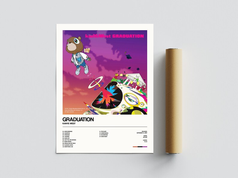 Graduation, Kanye West, Graduation Print, Graduation Album, Graduation ...