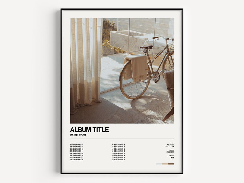 Custom Album Poster, Minimalist Album Poster, Minimalist Music Poster ...
