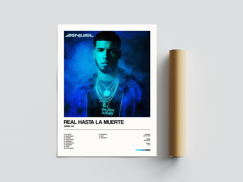 Real Hasta La Muerte, Anuel AA, Real Hasta La Muerte Print, Real Hasta ...