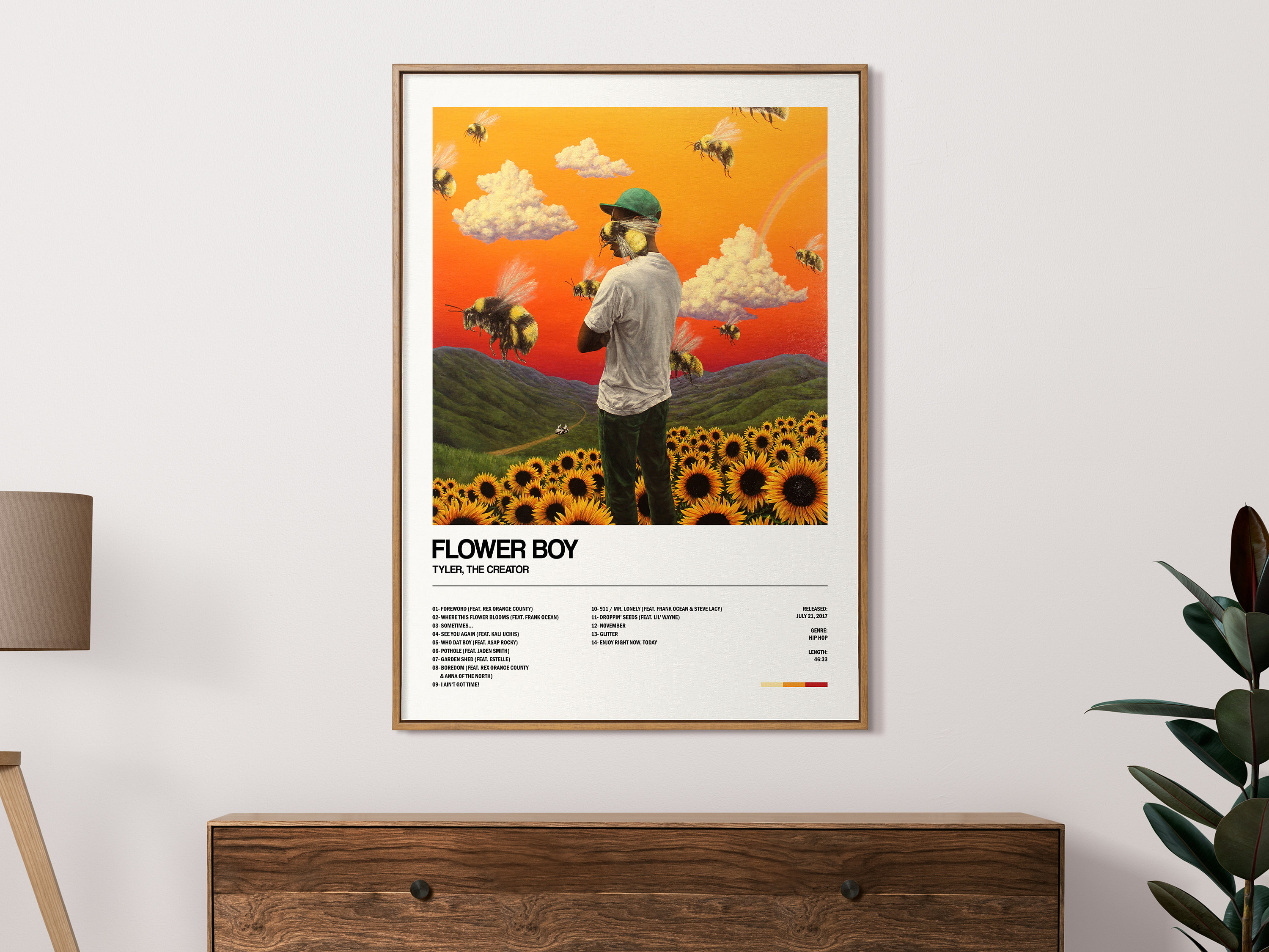 Flower Boy, Tyler the Creator, Flower Boy Print, Flower Boy Album ...