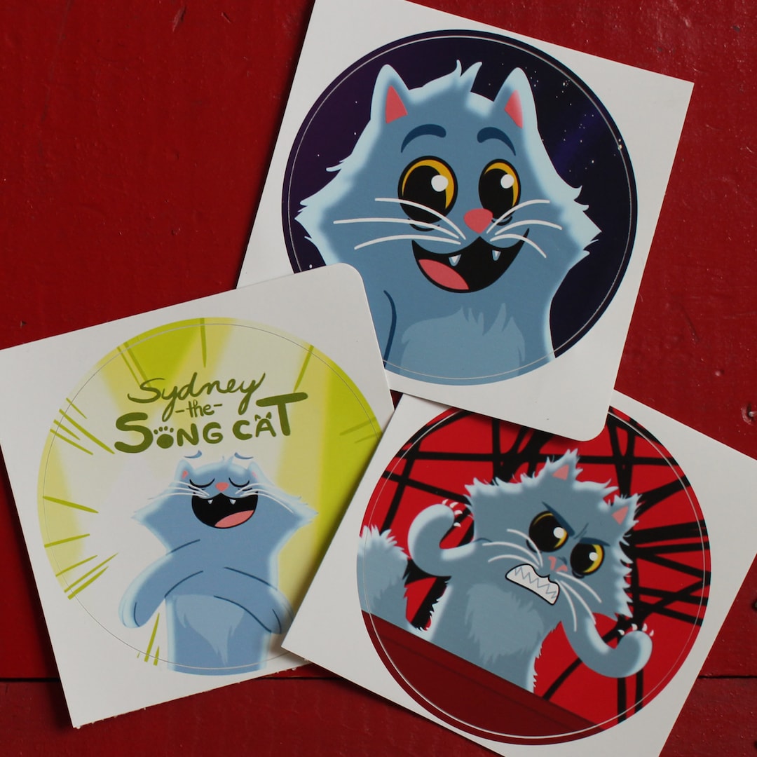 Sydney the Song Cat Vinyl Stickers - Etsy Canada