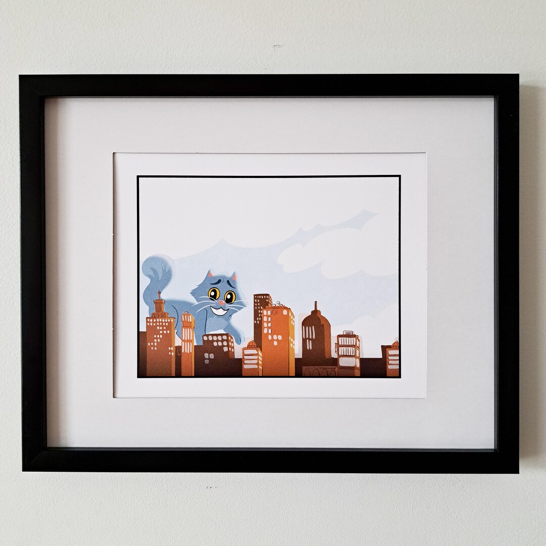 Sydney the Song Cat, Catzilla Print - Etsy