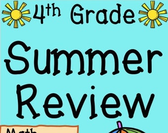 4th Grade Summer Review Packet for Summer Learning - Etsy
