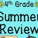 4th Grade Summer Review Summer Learning Summer School Summer Activities ...
