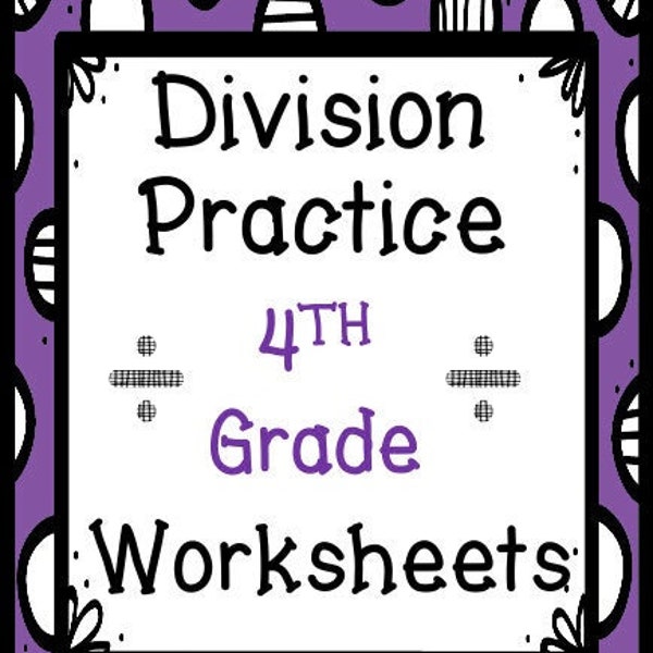 4th Grade Division Worksheets - Etsy