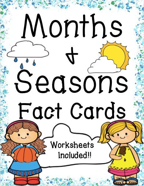 Homeschool Science Months & Seasons Activities Worksheets, Home ...