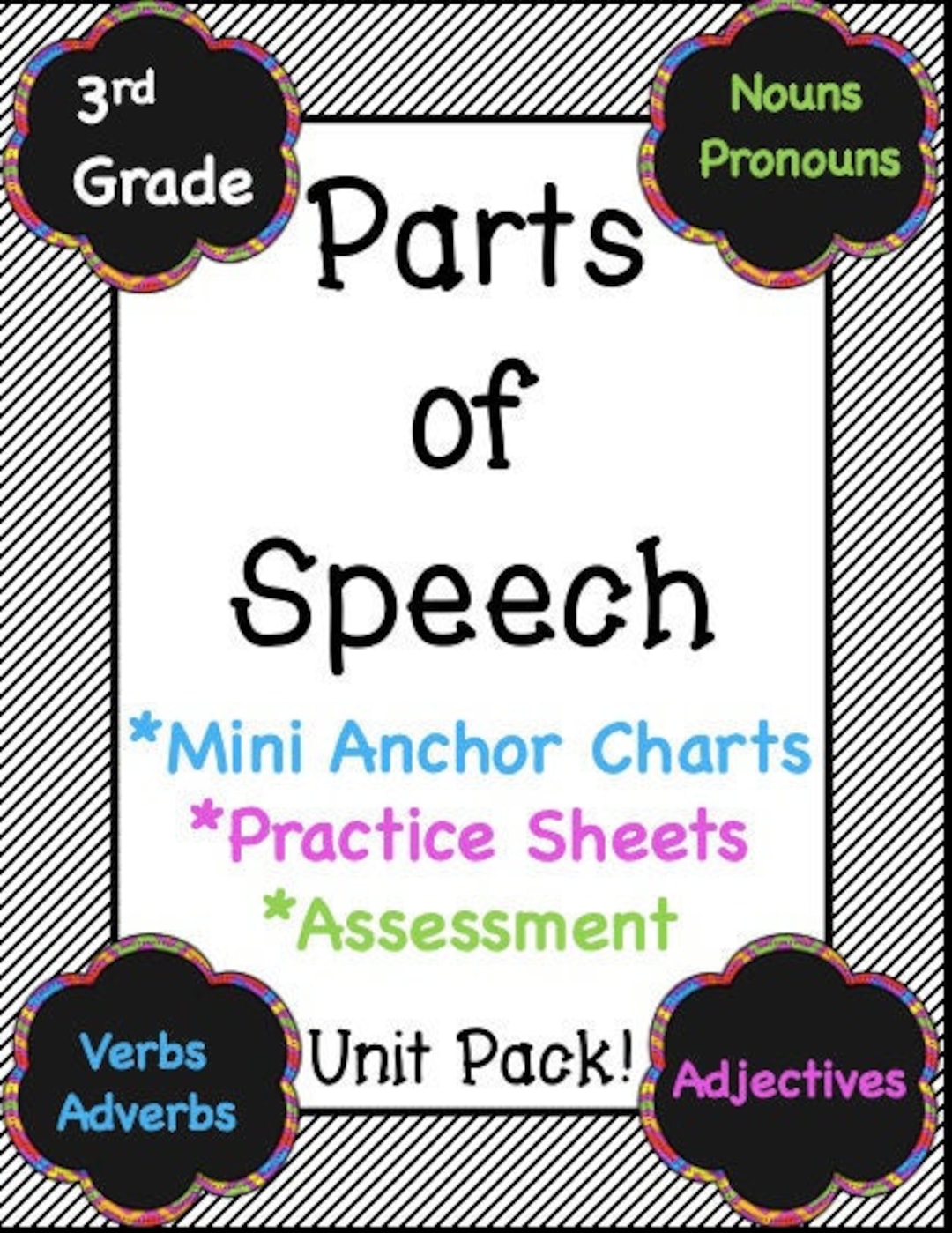 3rd Grade Grammar Practice Nouns, Pronouns, Adjectives, Verbs, Adverbs ...