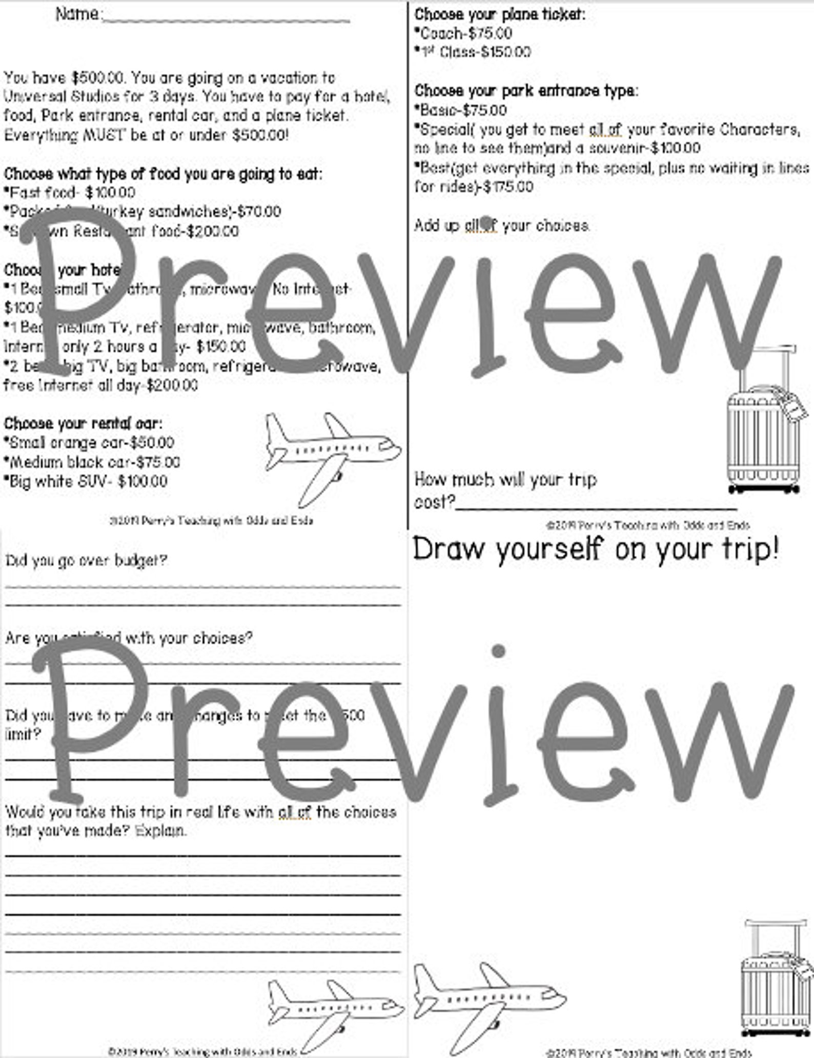 Economics Money Math Activity, Money Math, Summer Learning, Summer ...