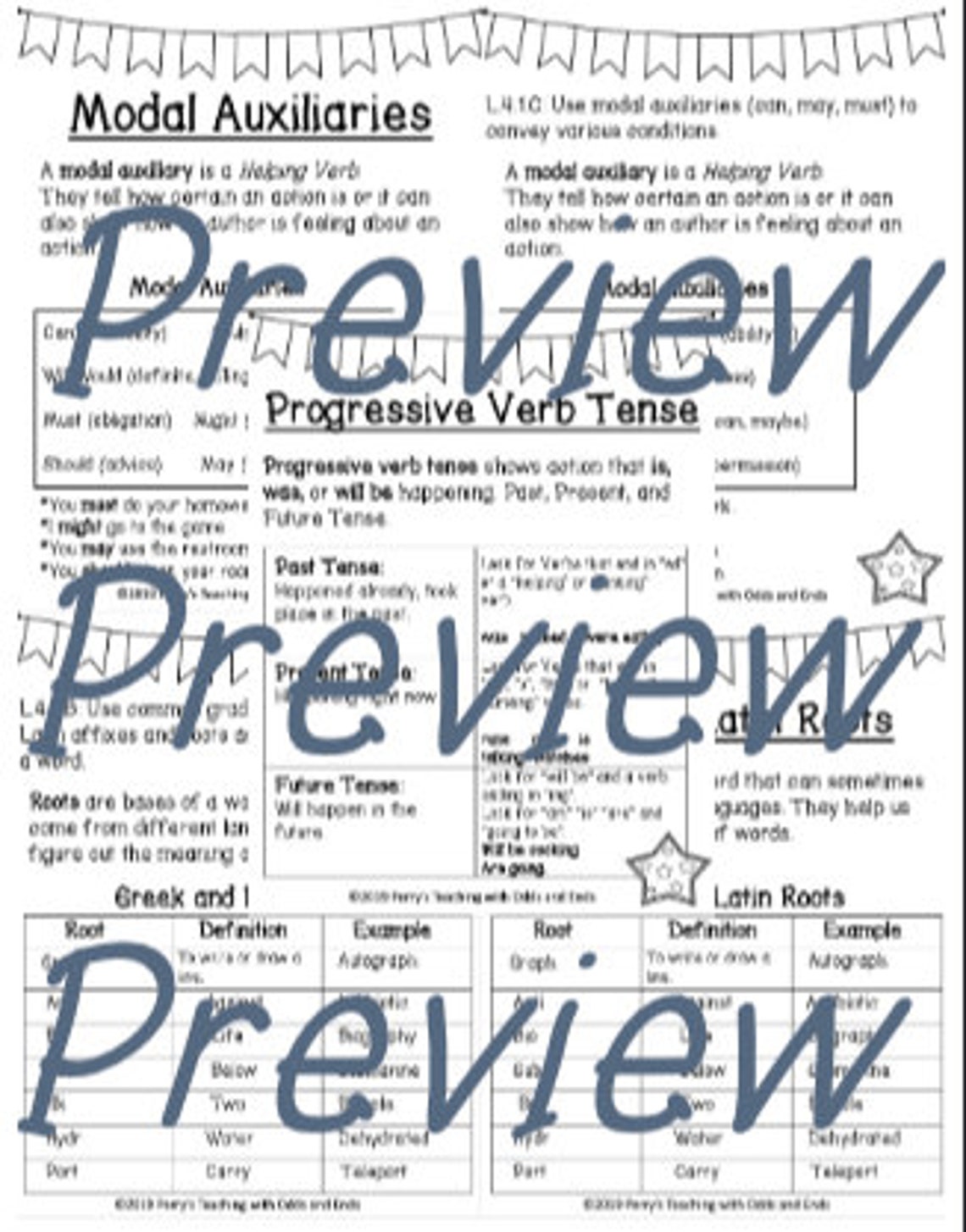 4th Grade Language Anchor Charts Language Arts - Etsy