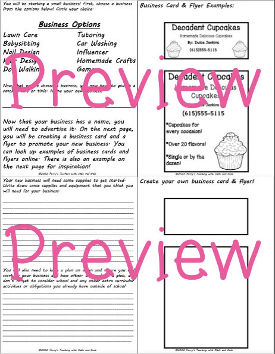 My First Business Entrepreneur Activity for Teens, Math, Learning ...