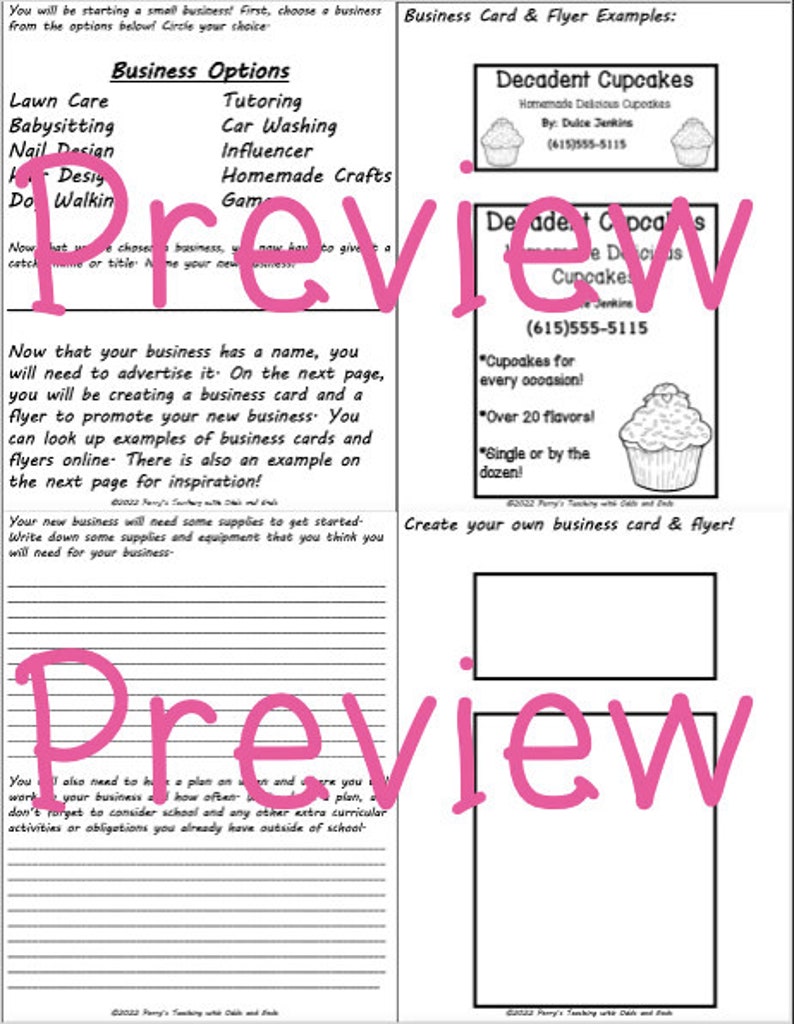 My First Business Entrepreneur Activity for Teens, Math, Learning ...