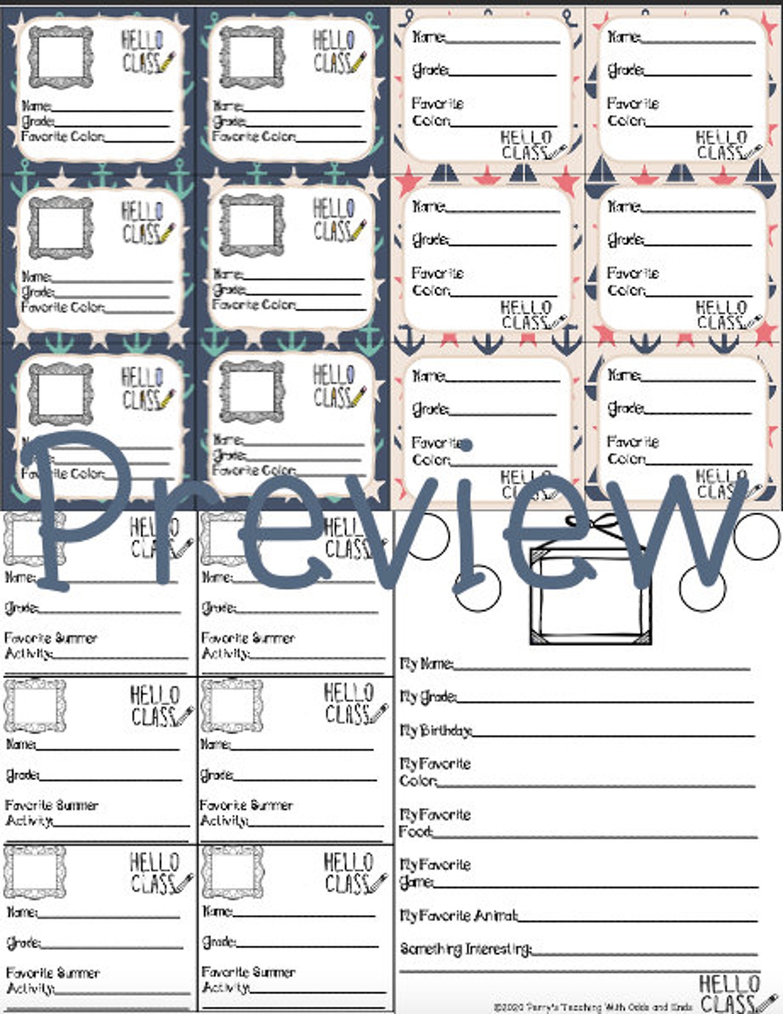 Back to School Name Tags - Etsy