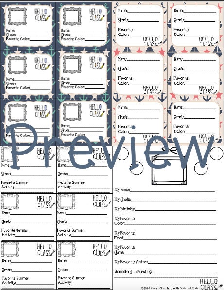 Back to School Name Tags - Etsy