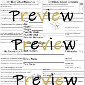 2025 High School Graduation Memory Keepsake Book, Graduation Gift ...