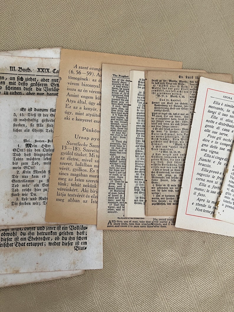 Bible and Religious Book Pages - Etsy