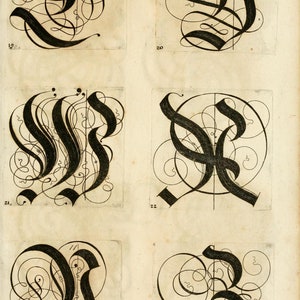 1700's German Alphabet Script Digital - Etsy