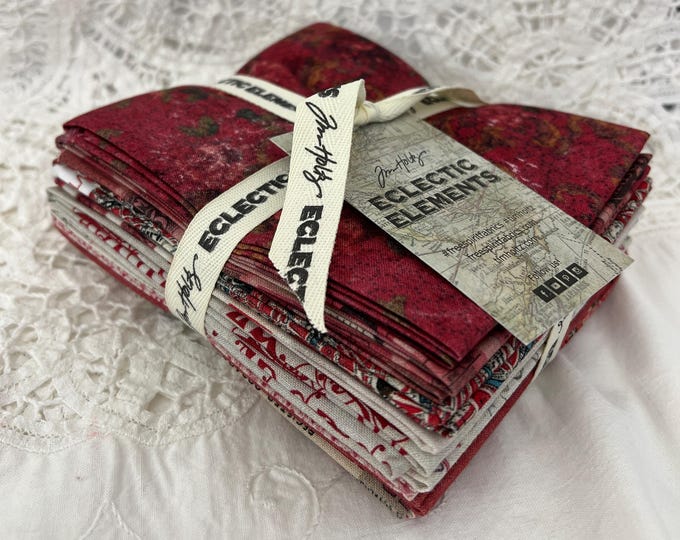Red Complete Tim Holtz Fat Quarter Palette Eclectic Elements Fabric - Etsy
