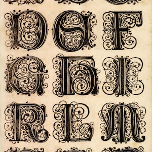 1700's German Alphabet Script Digital - Etsy