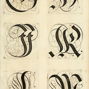1700's German Alphabet Script Digital - Etsy