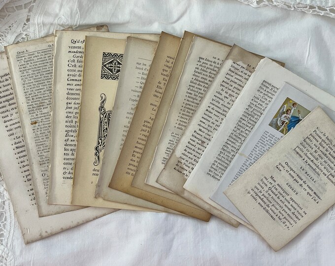 French Book Page Packs - Etsy