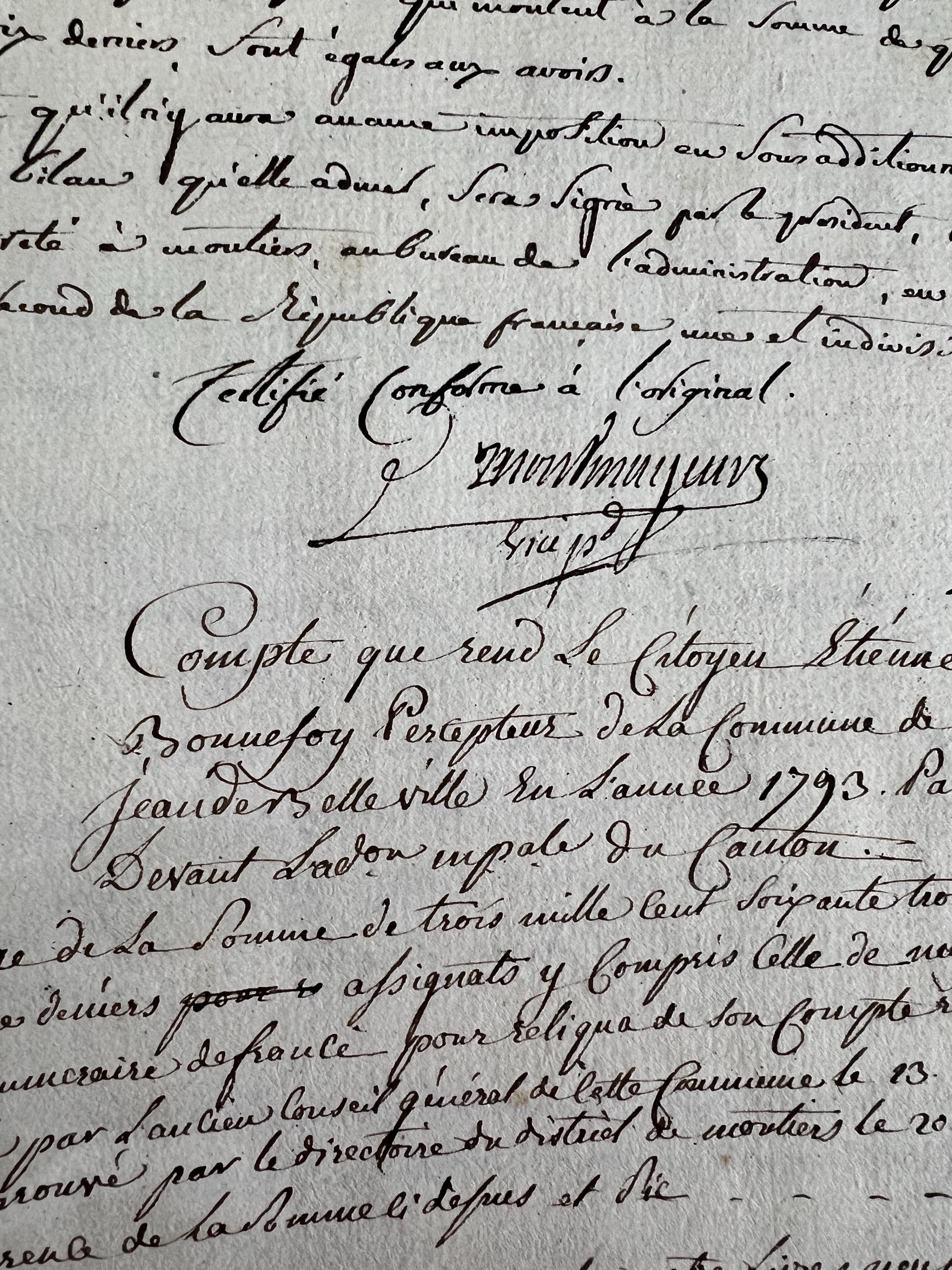 1700's Large French Ledger Page - Etsy