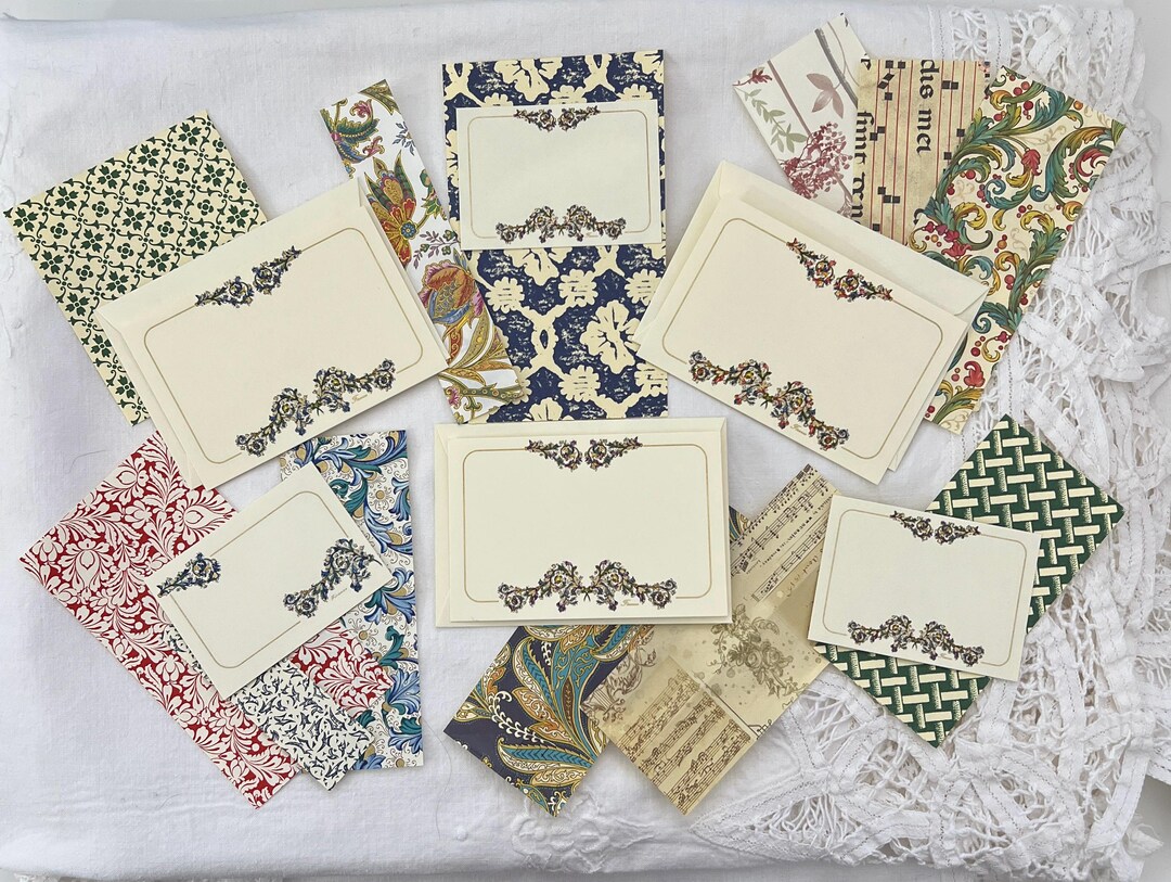 Italian Florentine Note Cards and Scraps of Florentine Paper - Etsy