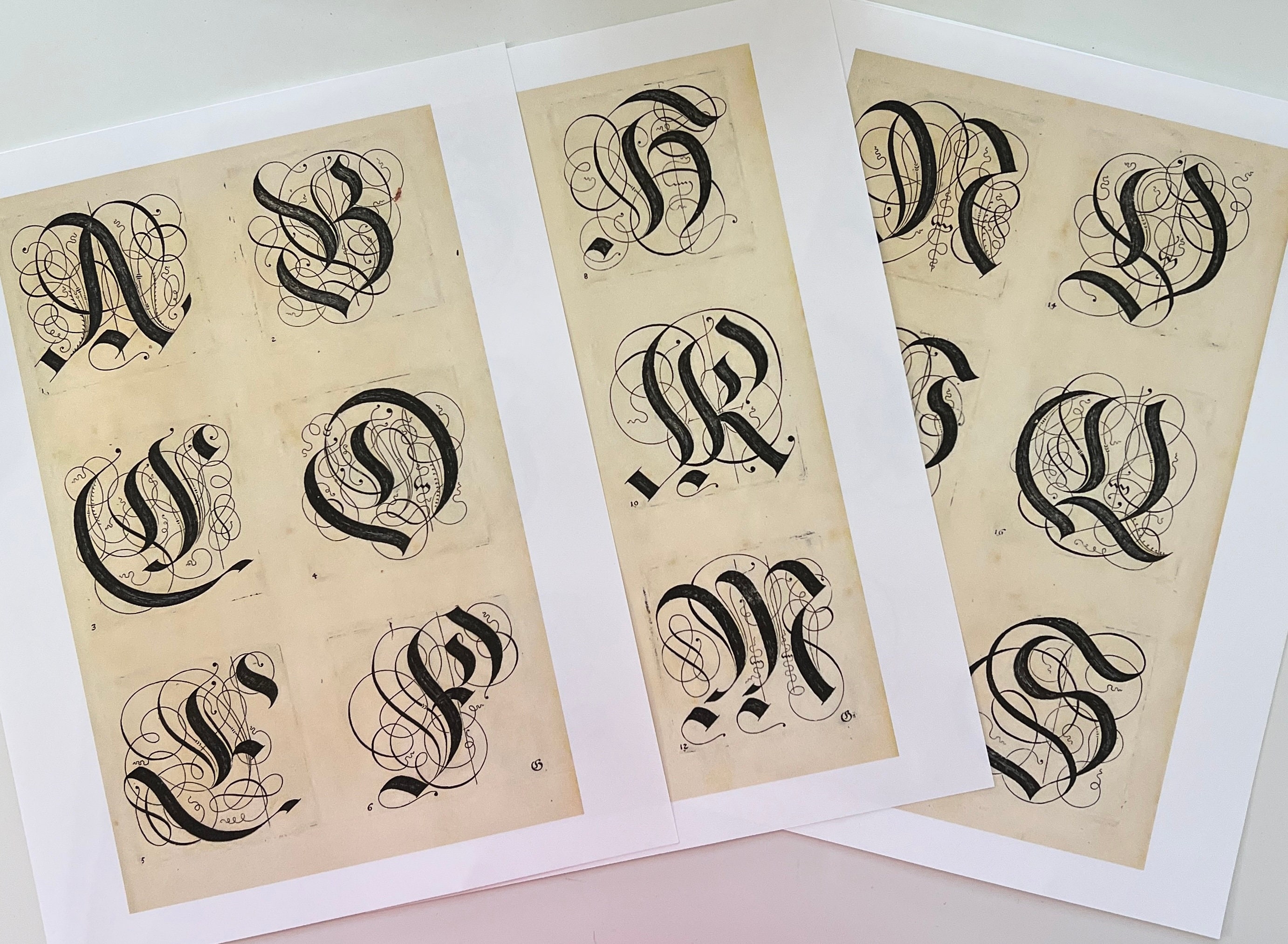 1700's German Alphabet Script - Etsy