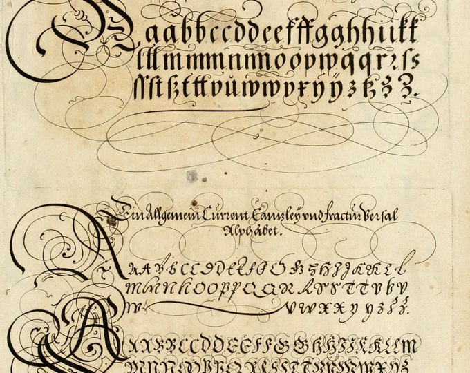 1700's German Alphabet Script Digital - Etsy