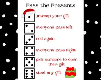 Game Fun Christmas Pass the Presents Group Game Printable Pass the Gift ...